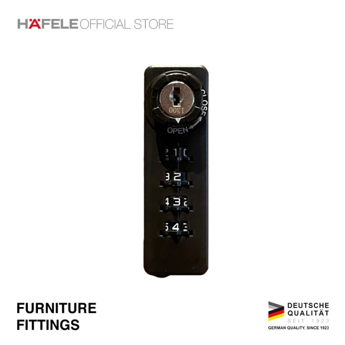 Jual Hafele Lever Lock Pin Code - Kunci Kabinet Model Angka - Hitam ...
