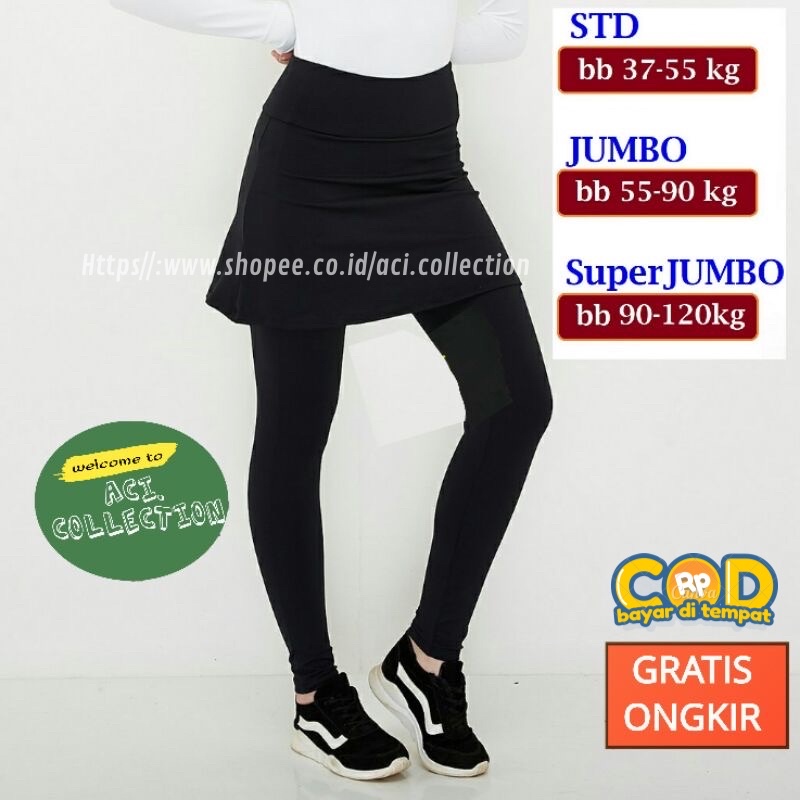 Jual Legging Rok Sport Olahraga Wanita Ukuran M - XXXL / Celana Legging ...