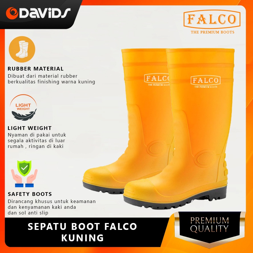 Jual Sepatu Boots Karet Boot Kuning Pria Kerja Safety Proyek Bot ...