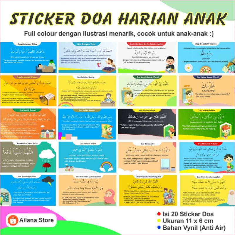 Jual STIKER DOA HARIAN ISI 20 PCS | Shopee Indonesia