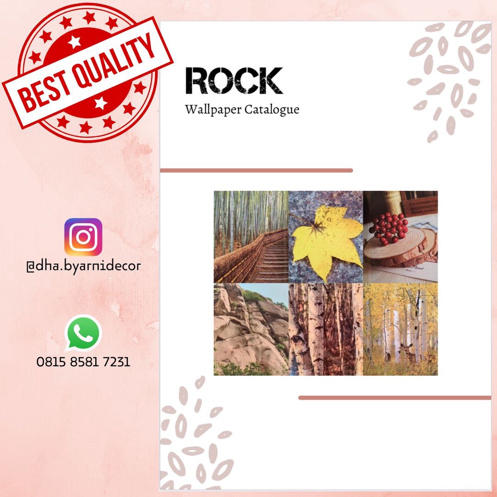 Jual Wallpaper Dinding Rock Motif Kayu - Batu - Bata Ukuran 53cm x 10m ...