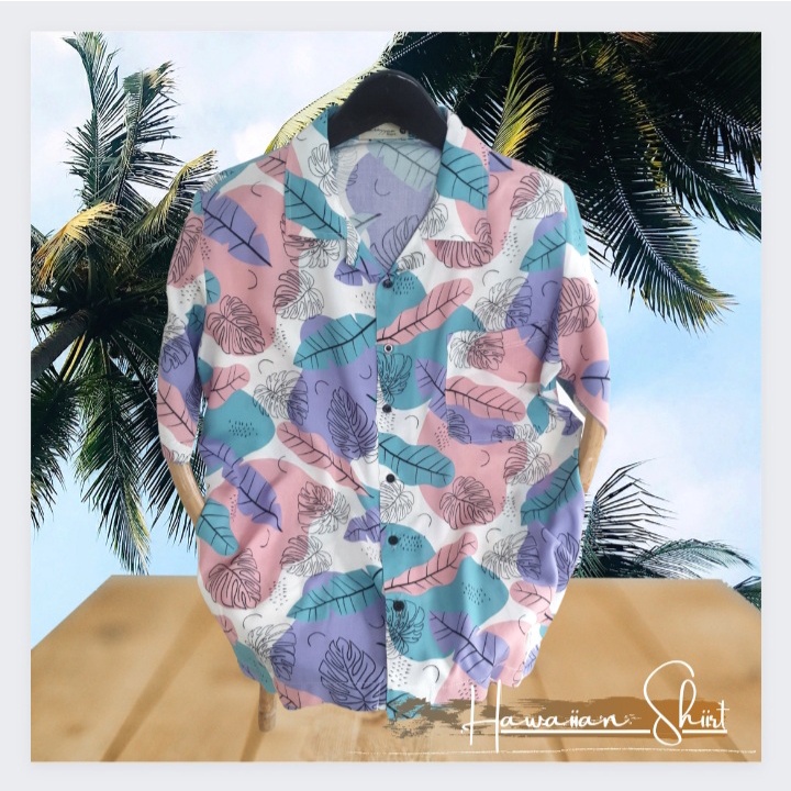 Jual Kemeja Aloha Outer Bahan Rayon Motif Bunga Lengan Pendek Pria ...