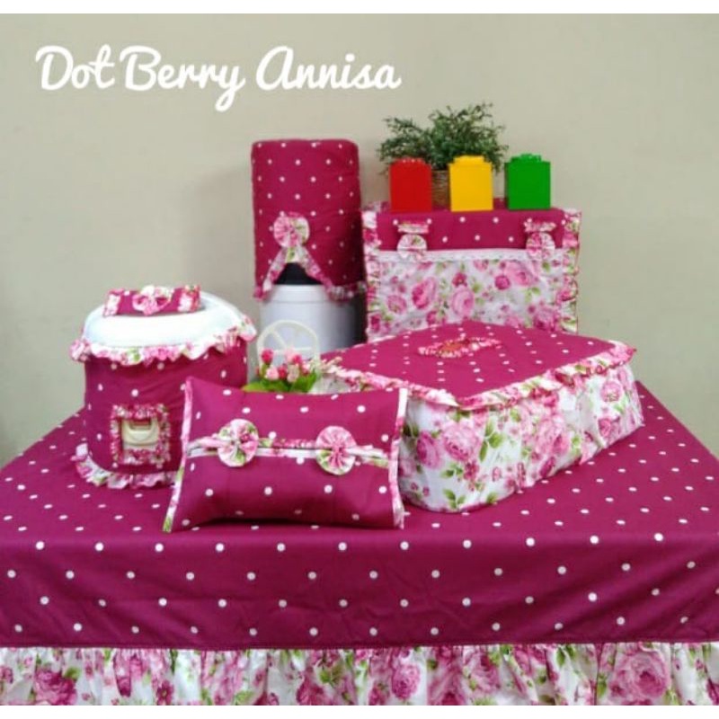 Jual kitchen set dot berry annisa pink | Shopee Indonesia