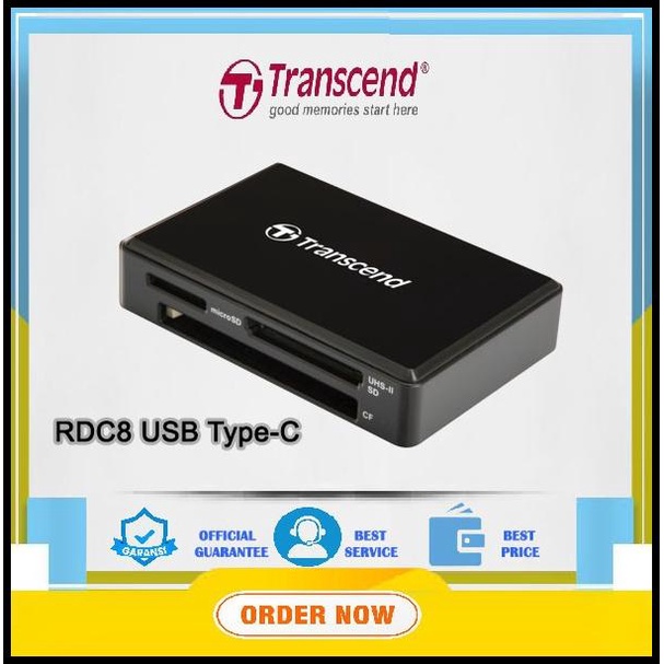 Jual Transcend Card Reader Rdc 8 All-In-1 Multi Usb 3.1 Type C | Shopee ...