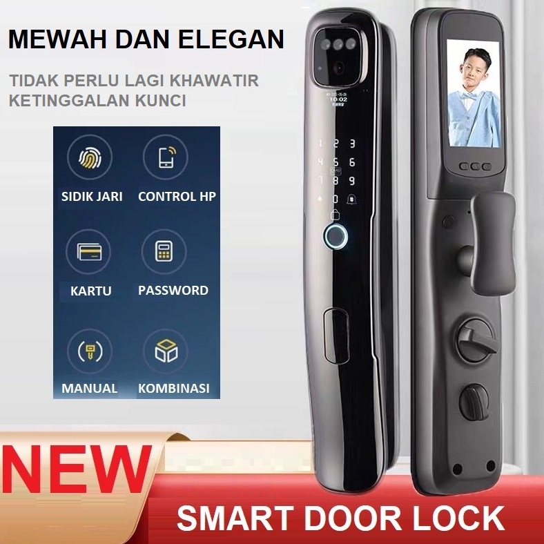 Jual KUNCI SIDIK JARI / KUNCI OTOMATIS / Smart Door Lock Fingerprint / Kunci Pintu Digital ...