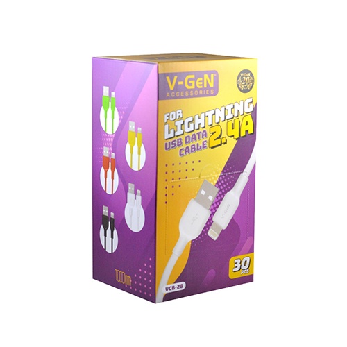 Jual Kabel Data Type C V-GeN VCB-29 Fast Charging 3A 1 Box isi 30pcs ...