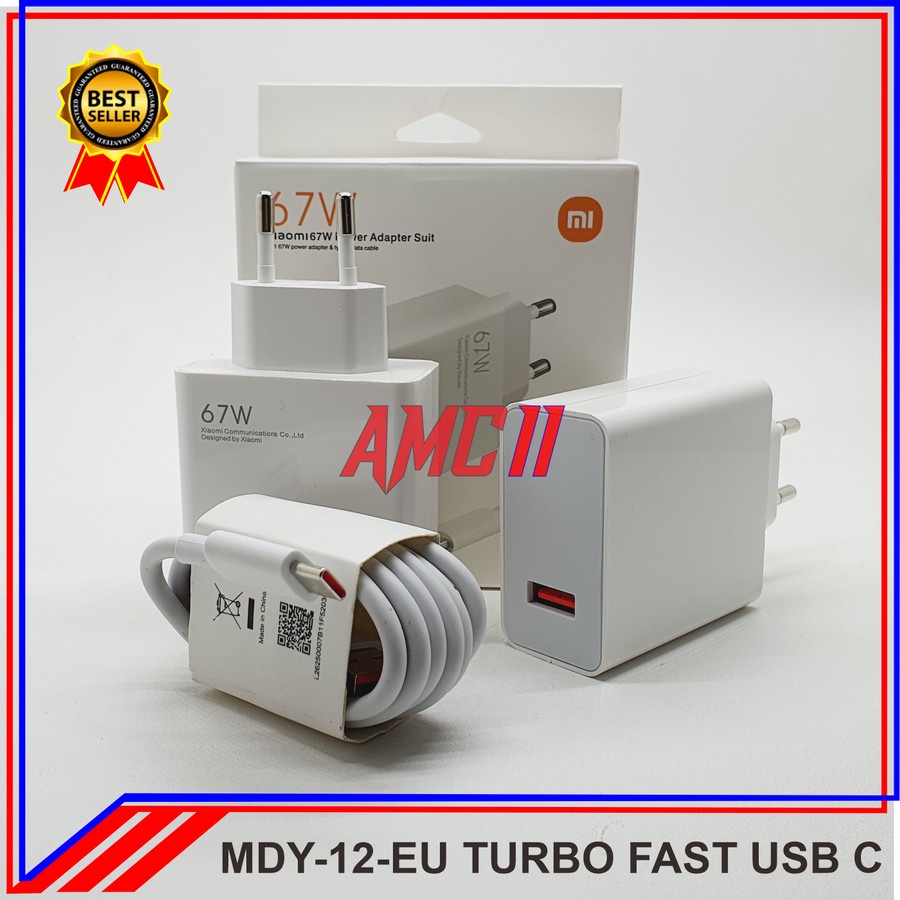 Jual Charger Xiaomi 67 Watt Turbo Charge ORIGINAL 100% USB Type C ...