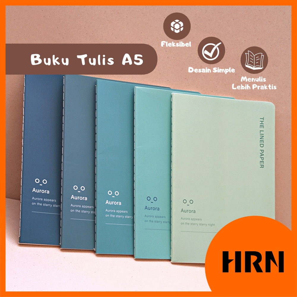 Jual HRN Buku Tulis A5 Polos Warna / Buku Catatan Notebook A5 Simple ...