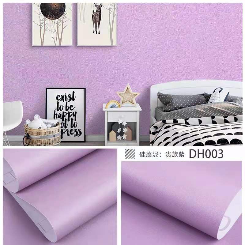 Jual Home Dekor Aesthetic Warna Adem Basic Ungu Stiker Wallpaper ...