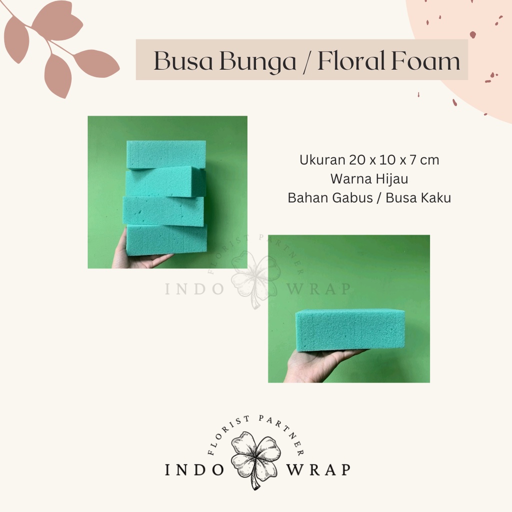 Jual FLORAL FOAM ECER SATUAN/ BUSA BUNGA/ OASIS GABUS BUNGA | Shopee ...