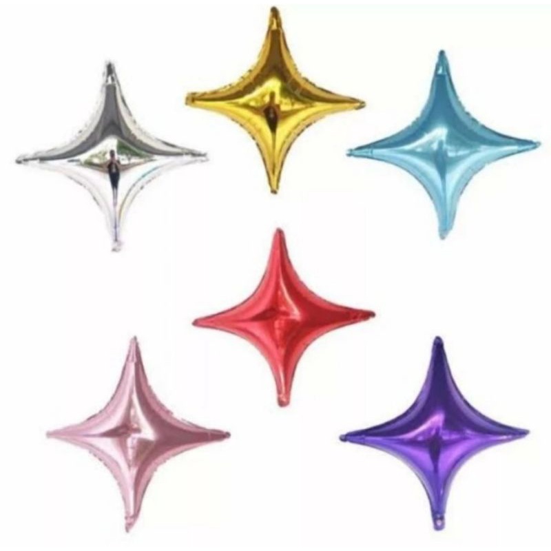 Jual Balon Foil Bintang Segi Empat Wajik 10 inch | Shopee Indonesia