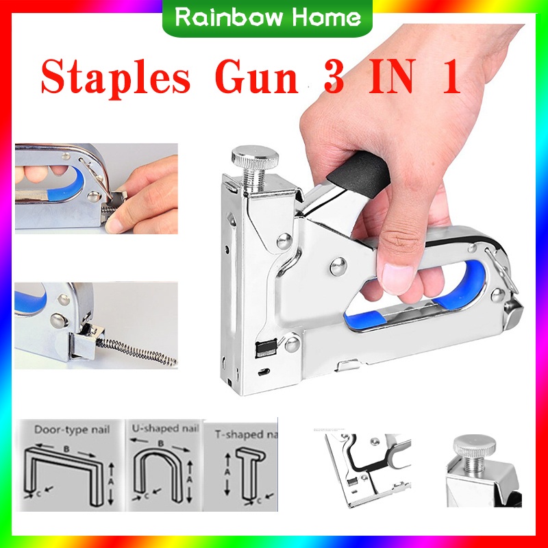 Jual Staples Gun Tacker Mollar 3 in 1 / Staple Jok Tembak Hekter 3 Way ...
