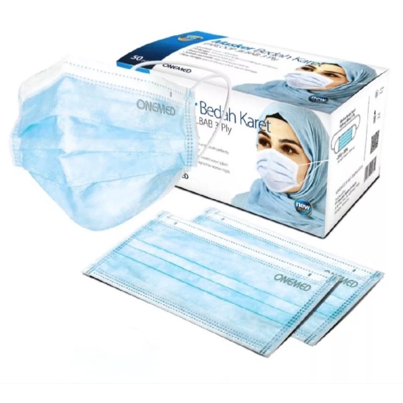 Jual Masker Bedah Onemed Medis Hijab 3ply 50pcs | Shopee Indonesia