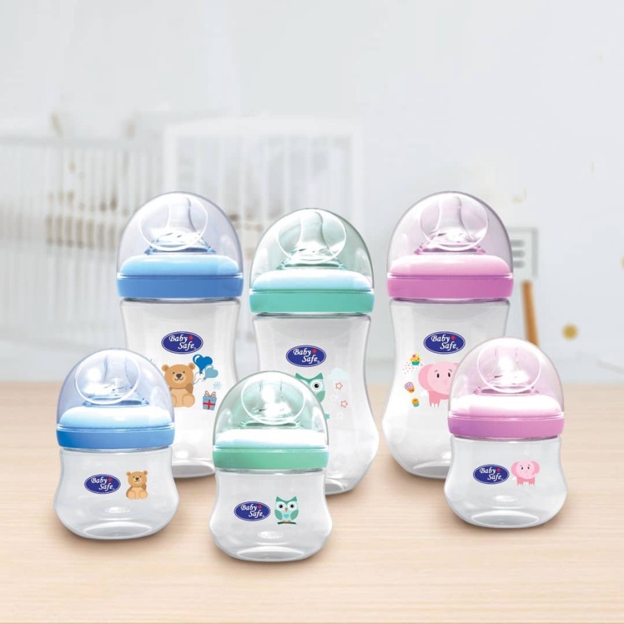 Jual Baby Safe Botol Susu Wide Neck Karakter 250 ml WN05 | Shopee Indonesia