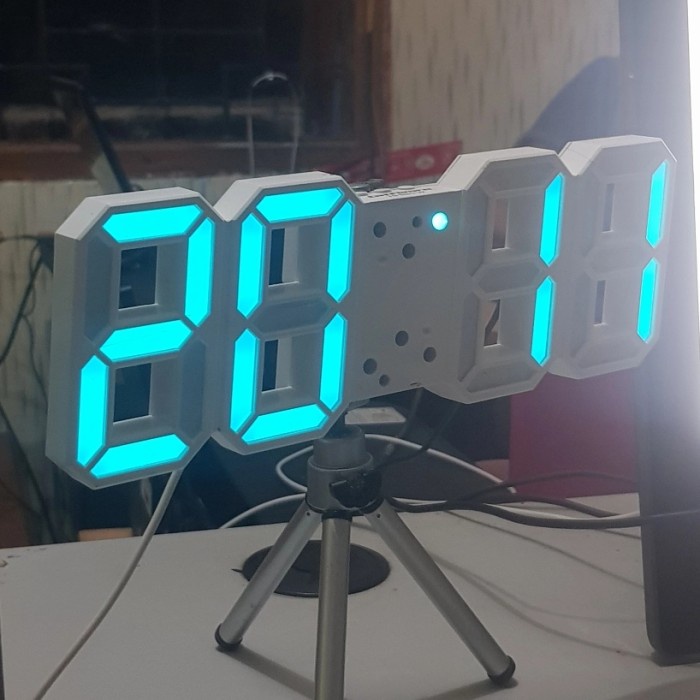 Jual (COD) JAM LED DIGITAL TS - S60 - W LED Digital Clock JAM DINDING ...