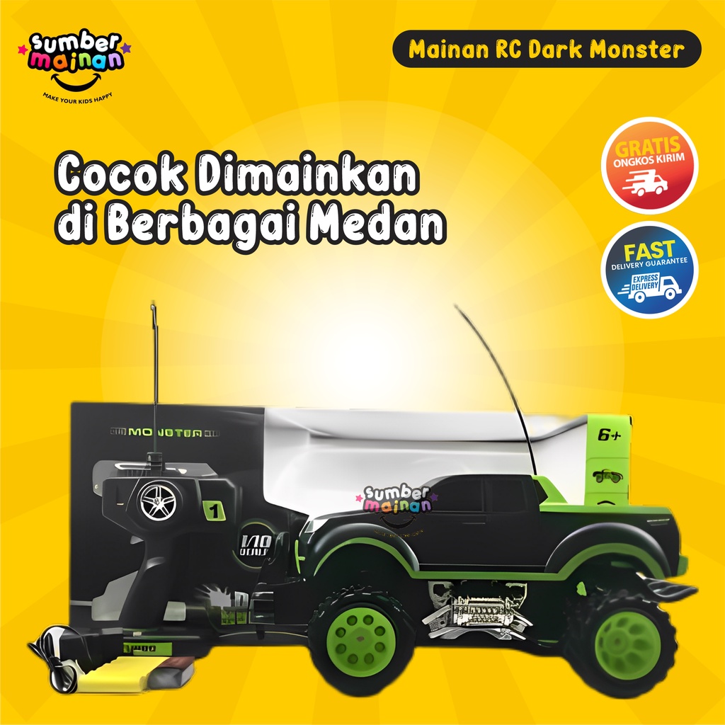 Jual Mainan Mobil Mobilan Remot RC Dark Monster Untuk Anak Laki Laki ...