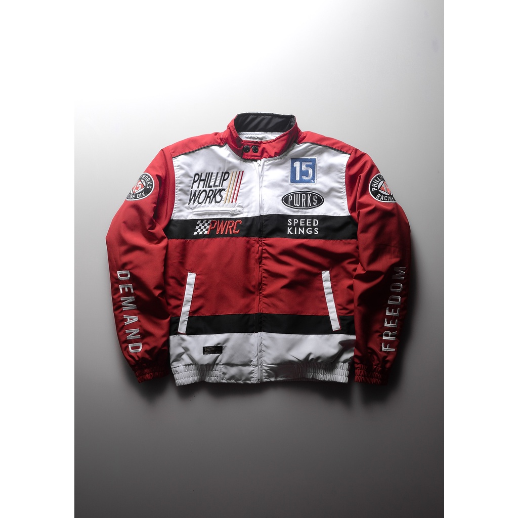 Jual PHILLIP WORKS ORIGINAL JACKET Retro Racing Red - JAKET MOTOR ...