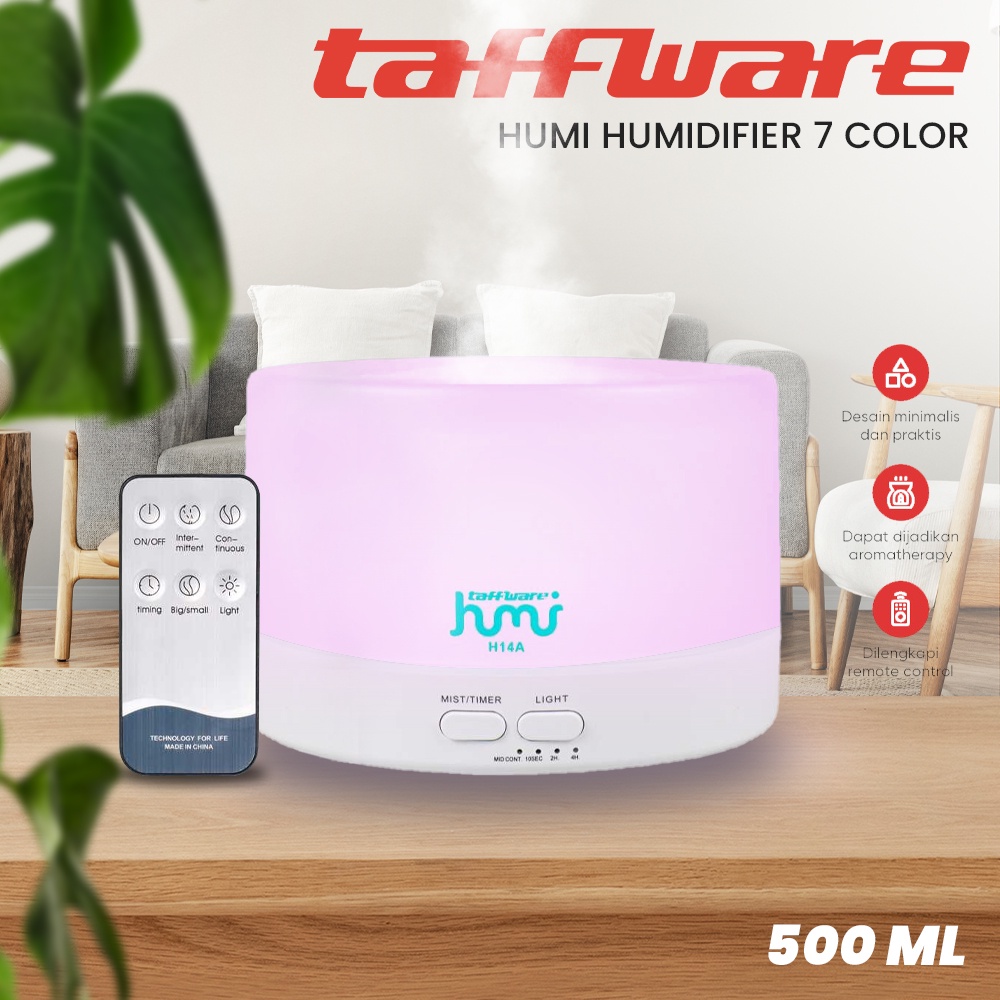 Jual Taffware Humi Aromatherapy Air Humidifier 7 Color 500ml with ...