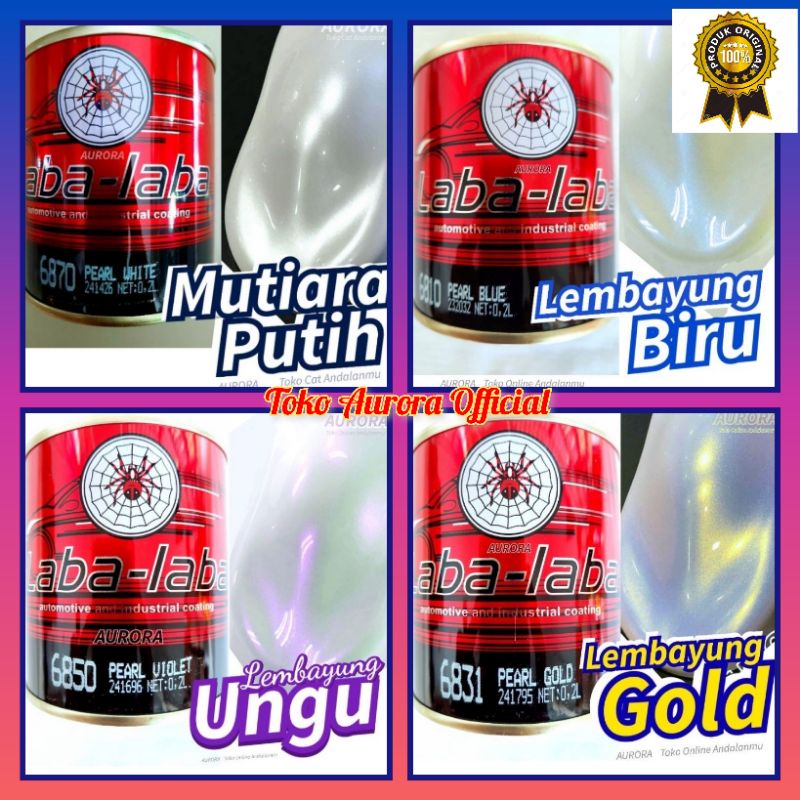 Jual Cat Lembayung Laba Laba Spider 200cc Duco Mutiara lembayung Lembayung Biru Lembayung Ungu ...