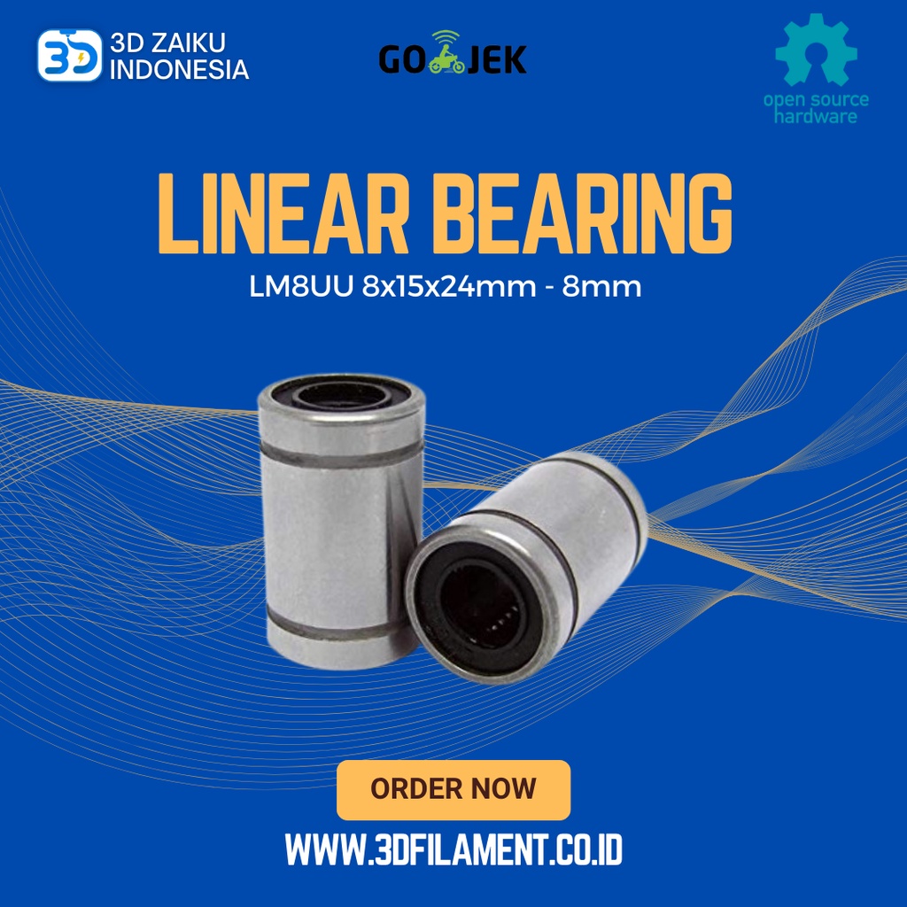 Jual Linear Bearing LM8UU Sliding Bushing 8x15x24mm | Shopee Indonesia