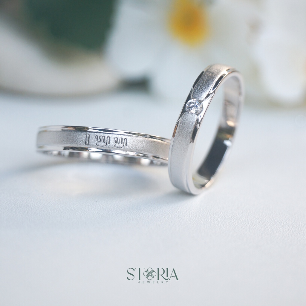 Jual Cincin Kawin Couple Perak Sterling Silver 925 SS-84 Nikah Tunangan ...
