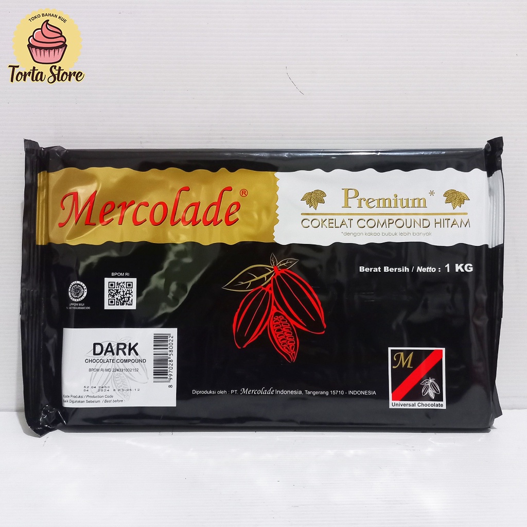 Jual Mercolade Premium Dark Chocolate Compound 1kg | Shopee Indonesia
