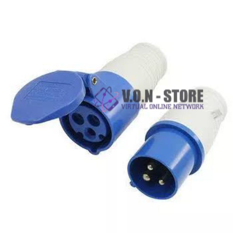 Jual 32 Ampere/3 pin / hole - INDUSTRIAL PLUG MOUNTING MALE + MOBILE ...