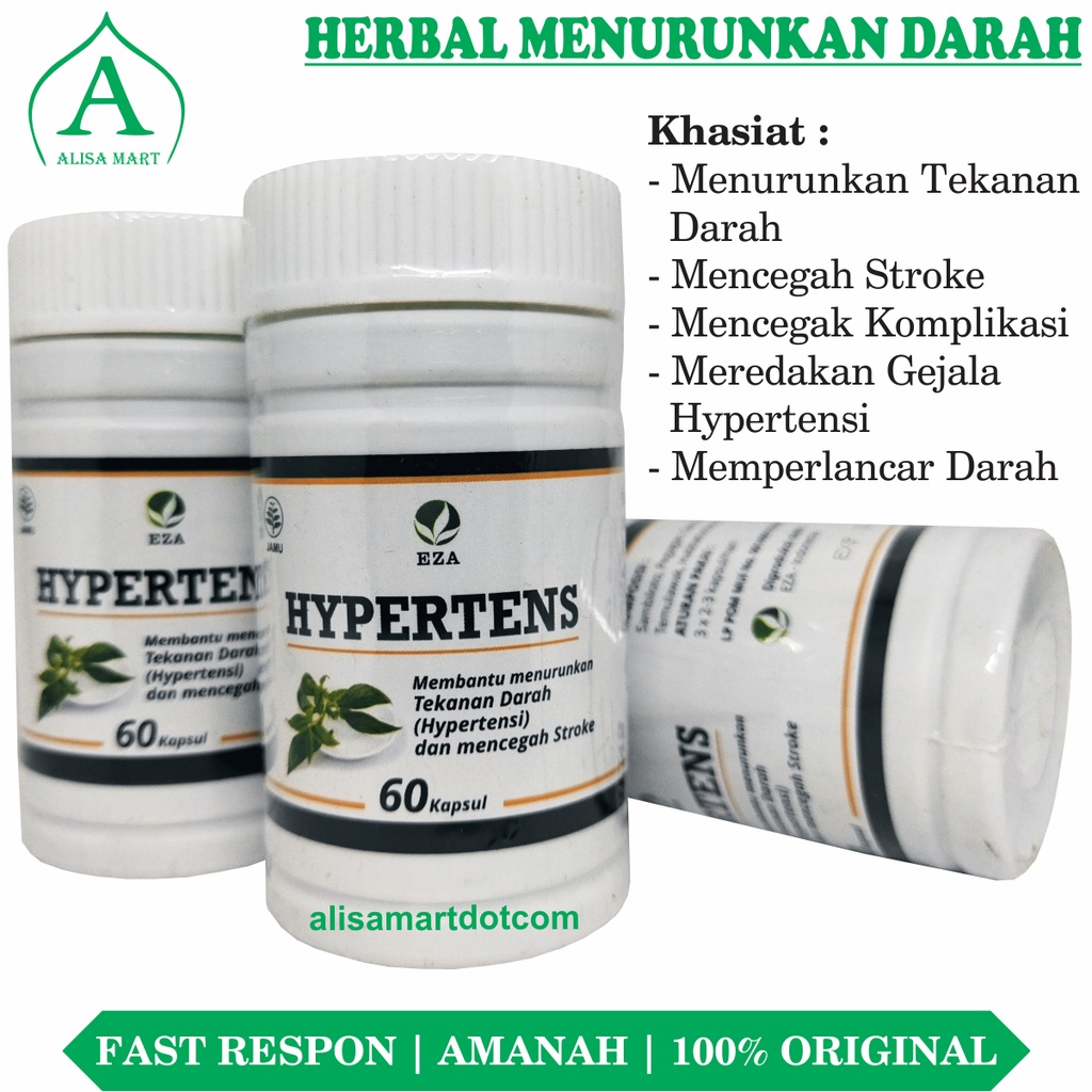 Jual HYPERTENS Isi 60 Kapsul Obat Herbal Menurunkan Tekanan Darah ...