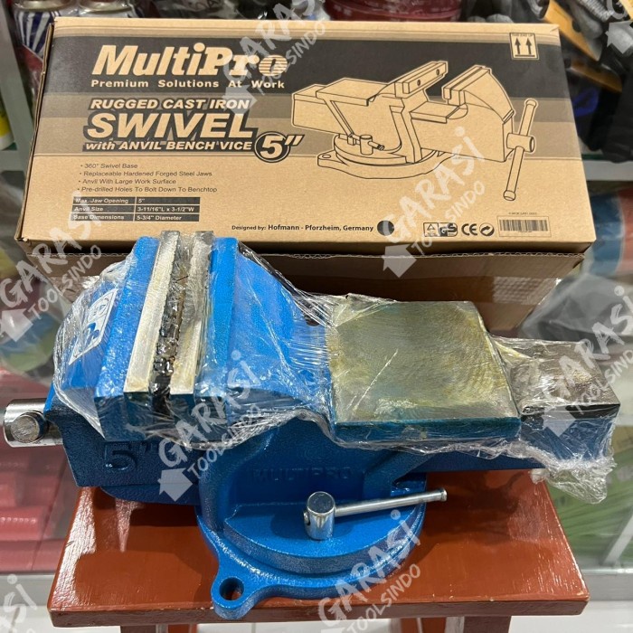 Jual CATOK RAGUM PUTAR 5" MULTIPRO BENCH VISE SWIVEL 5 INCH CATOK MEJA ...