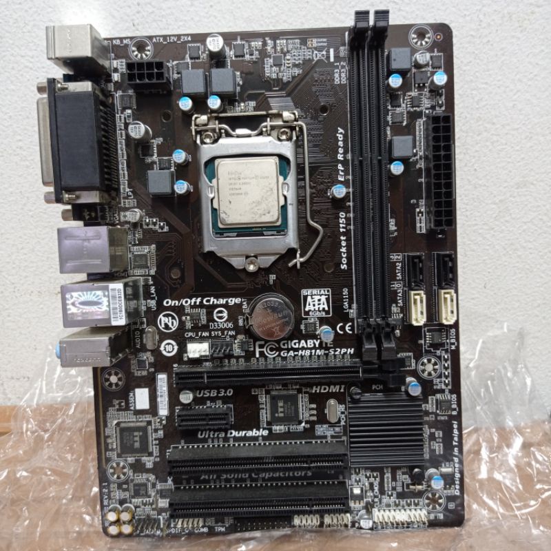 Jual motherboard H81M S2PH Gigabyte socket Lga 1150 ddr3 onboard vga ...