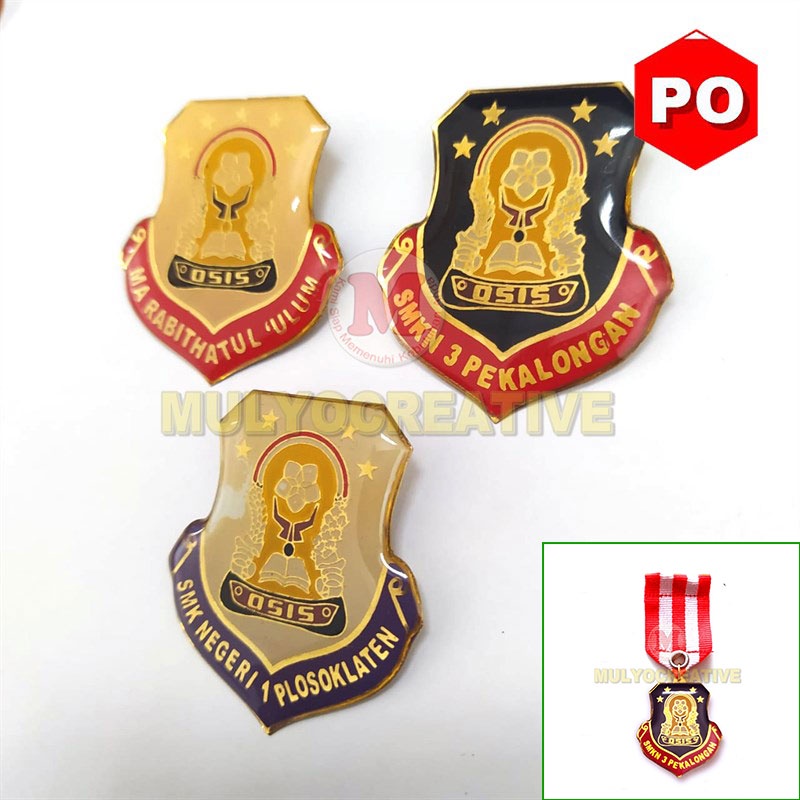 Jual Pin Logo OSIS SMK SMA SMP - Bros Emblem OSIS Custom Nama Sekolah ...