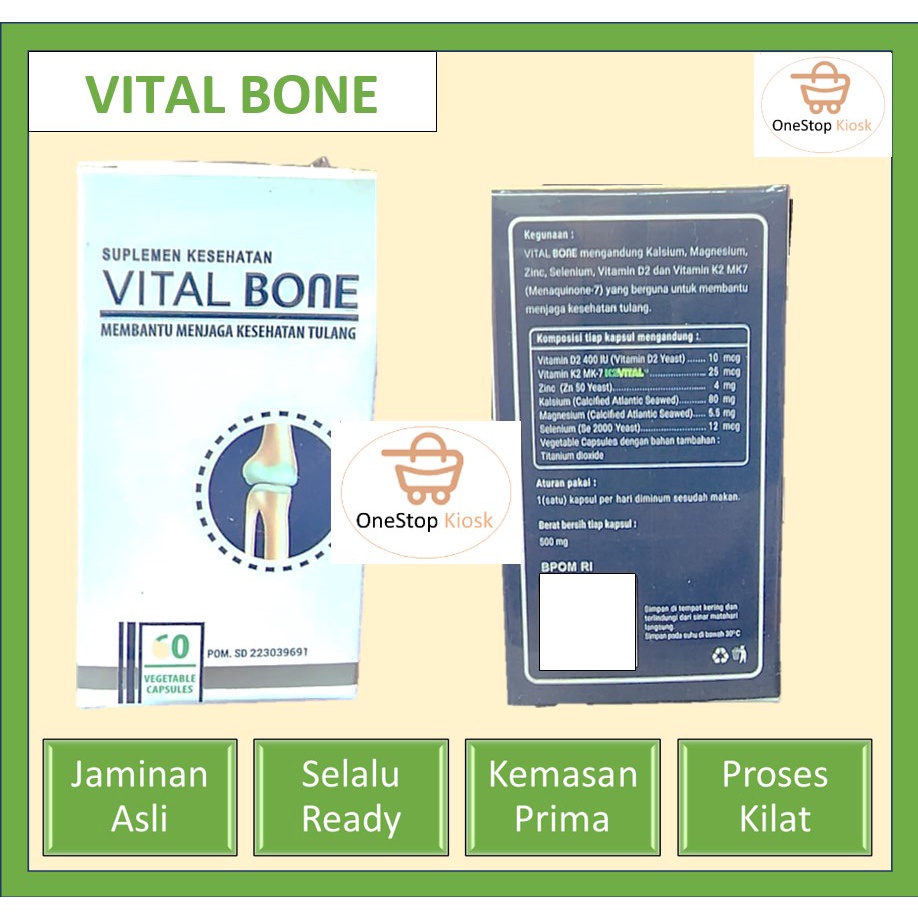 Jual Vital Bone - Menjaga kesehatan Tulang - Isi 50 Kapsul | Shopee ...
