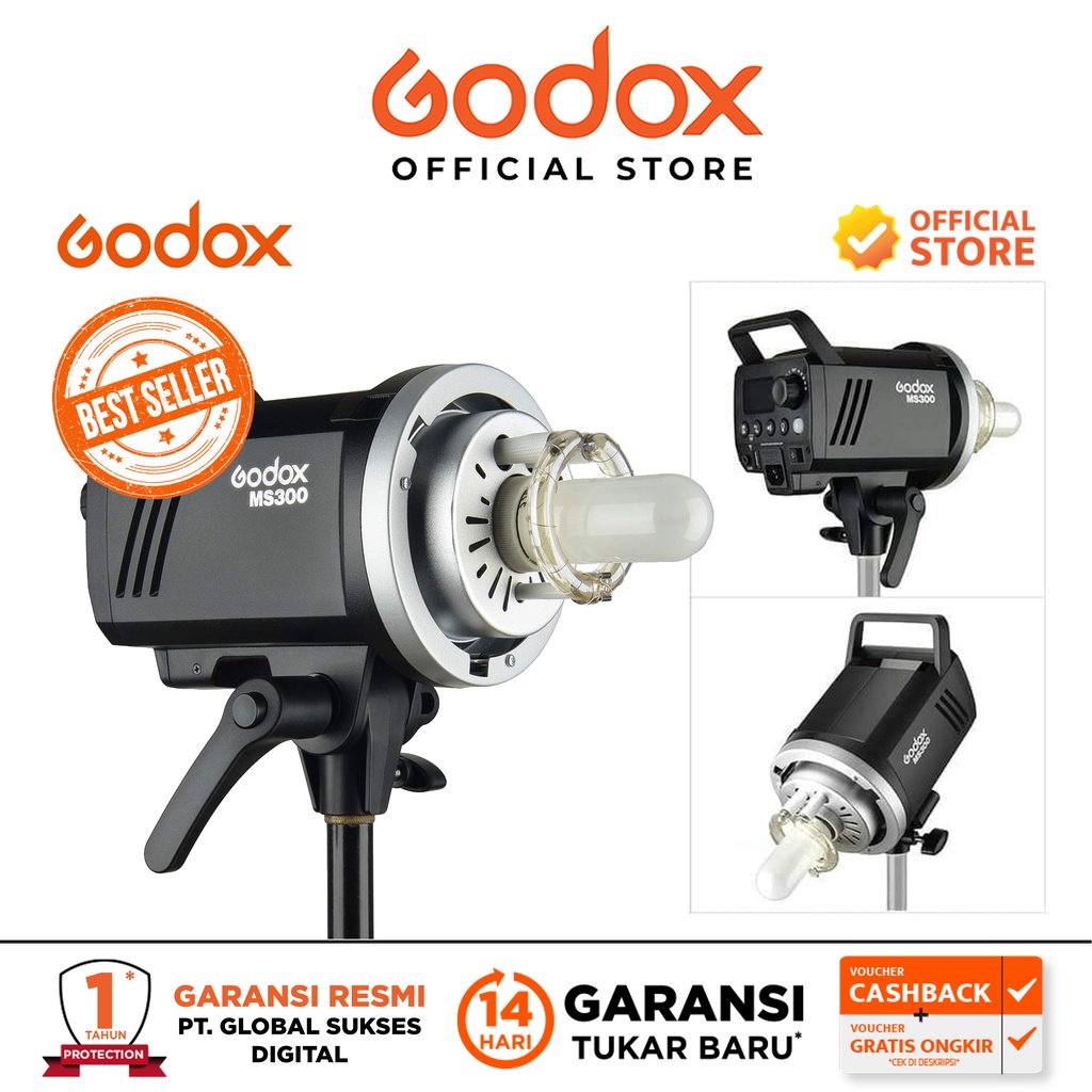Jual Godox MS300 Monolight Flash Studio | Shopee Indonesia