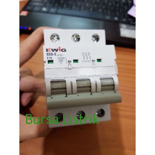 Jual Mcb Ewig 3 Phase 6A 10A 16A 20A 25A Mcb 3P 3 Pole | Shopee Indonesia
