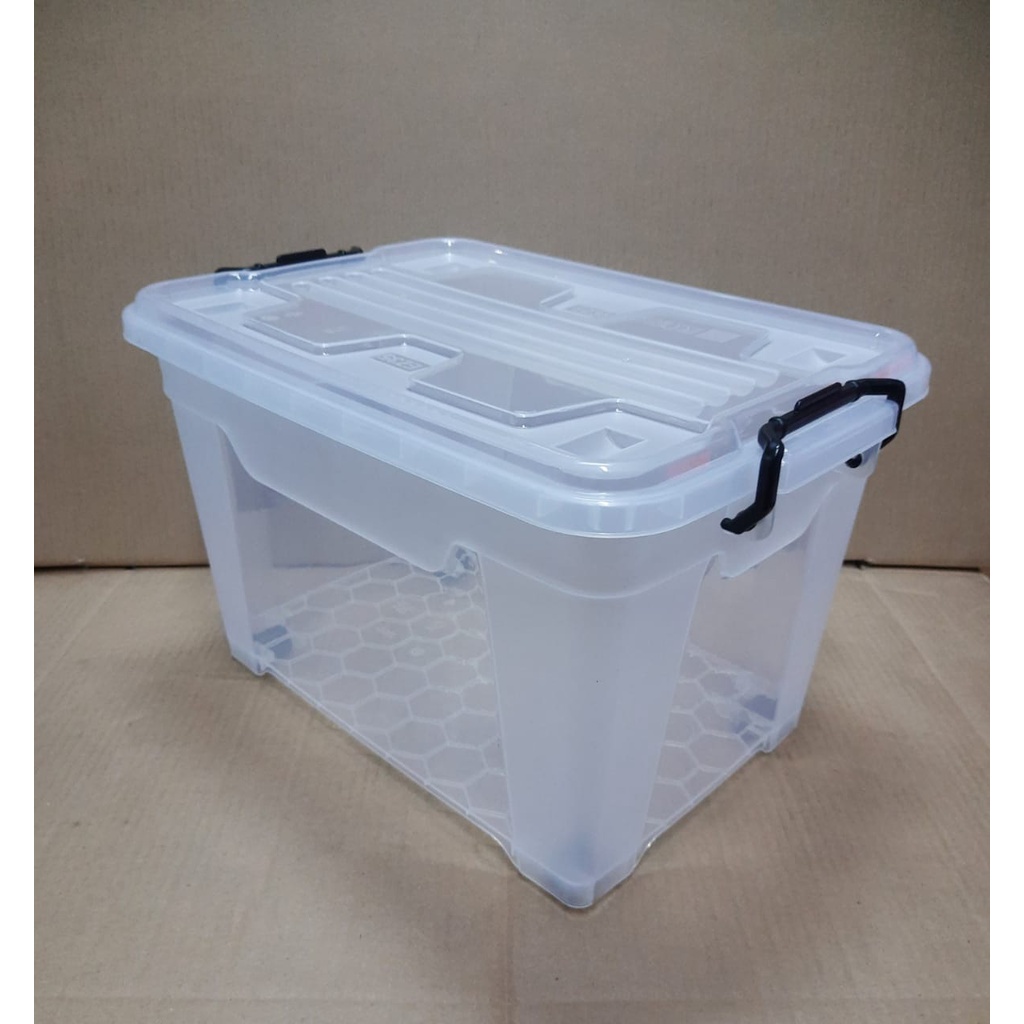 Jual Container Box 45 L Bening / transparan EZY KOTAK PENYIMPANAN ...
