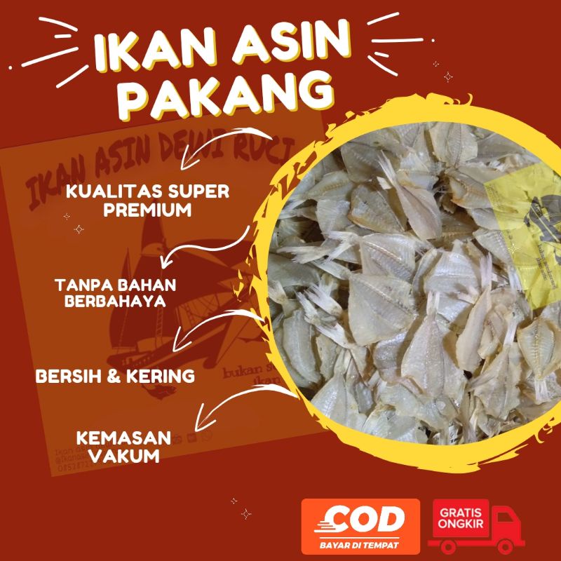 Jual ikan asin pakang 250 gr / kapasan tanpa tulang tawar / pakang ...