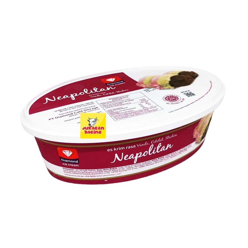 Jual Diamond Ice Cream Neapolitan 700ml | Shopee Indonesia