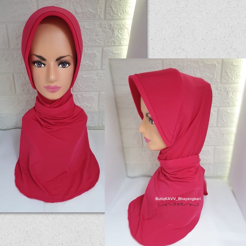 Jual Jilbab PSR YKB Bhayangkari Antem (Anti Tembem) Warna Pink Fanta ...