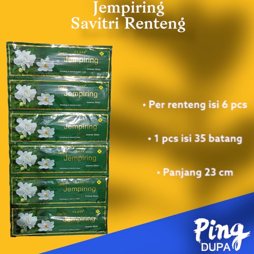 Jual Per Renteng Dupa Hio Jempiring Melati Rentengs By Savitri India ...