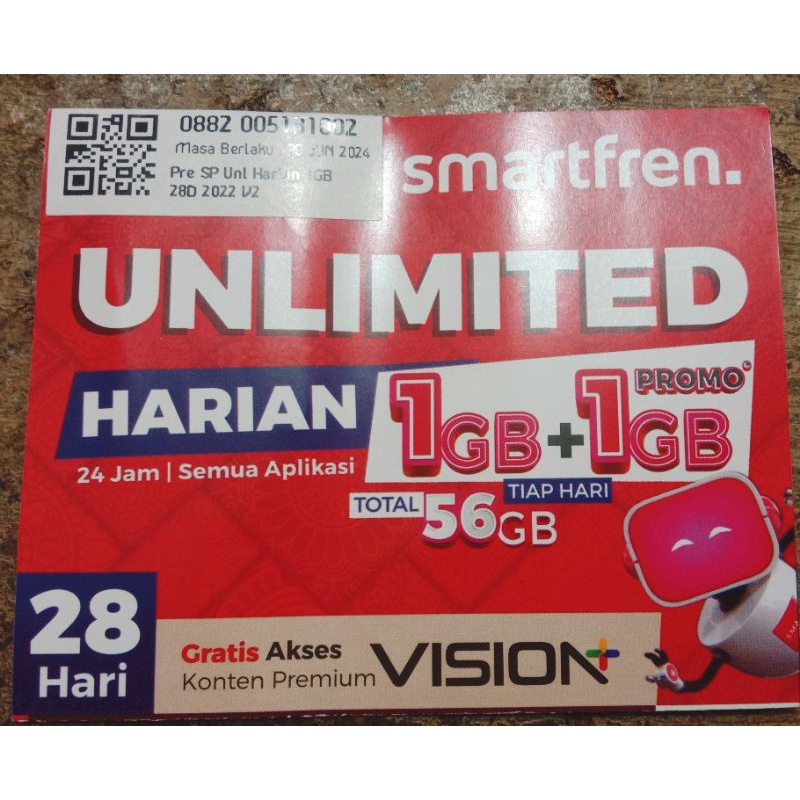 Jual KARTU PERDANA KUOTA SMARTFREN UNLIMITED MAXI 28 Hari (FUP 500mb,700mb dan 2GB/Hari ...