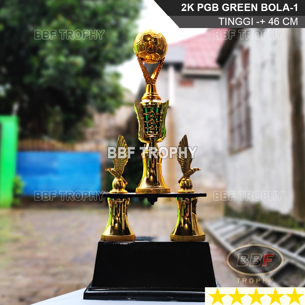 Jual Piala 2 kaki 2K PGB GREEN BOLA SATUAN | Shopee Indonesia