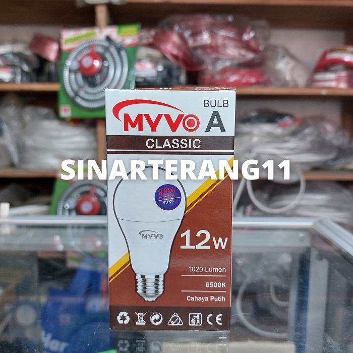 Jual LAMPU LED MYVO CLASSIC 12W, LAMPU MYVO 12 WATT, BERGARANSI 1 TAHUN | Shopee Indonesia