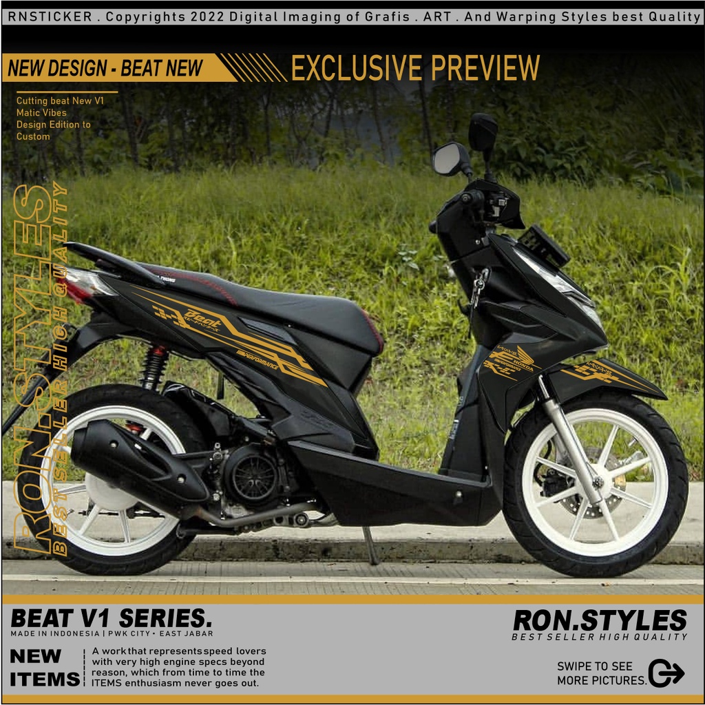 Jual STRIPING VARIASI BEAT NEW CUTTING STRIPING BEAT NEW 110 STIKER ...