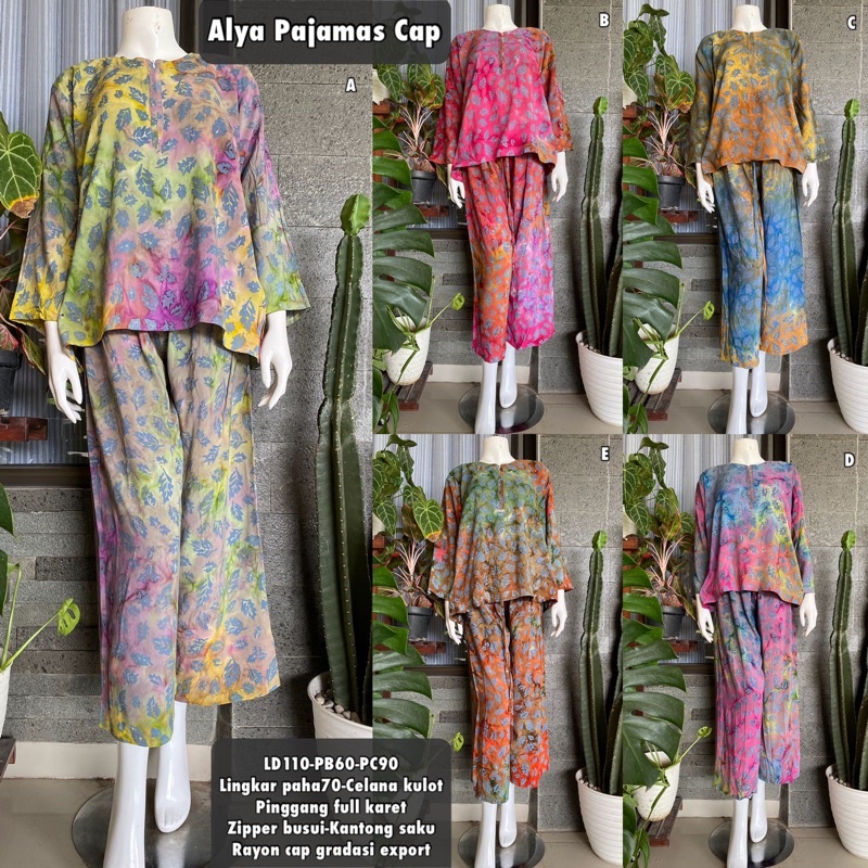 Jual Luna Pajamas Cap | Batik Halus | Piyama Batik Cap | Setelan ...