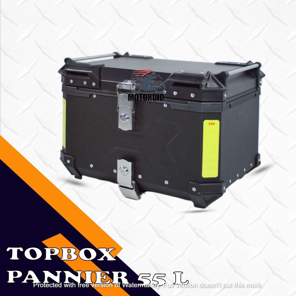 Jual Top box motor pannier alumunium impor 55 liter kunci model x ...