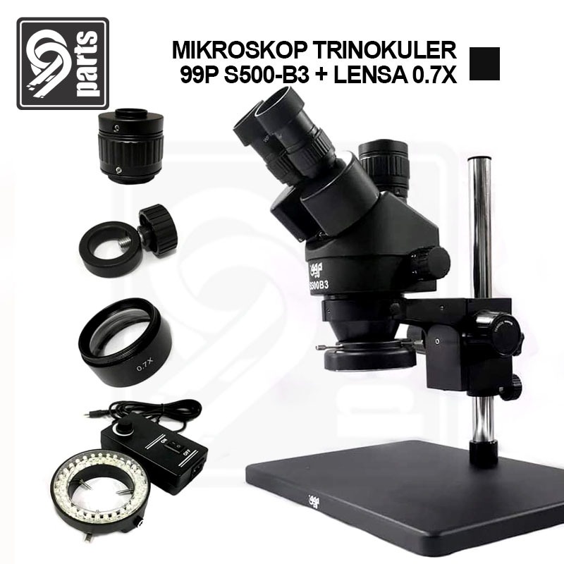Jual Mikroskop Trinokuler 99P S500 B3 Original Plus Lampu / Plus Lensa ...
