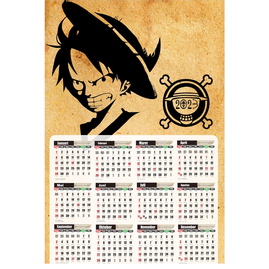 Jual Cetak KALENDER ANIME [ ONE PIECE ] - kalender poster - kalender ...
