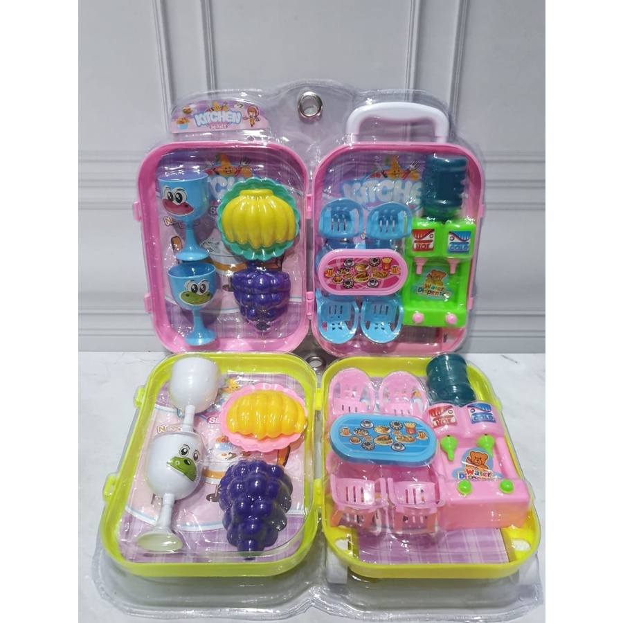 Jual Mainan Koper Troli Masakan Kitchen set series meja mini | Shopee ...