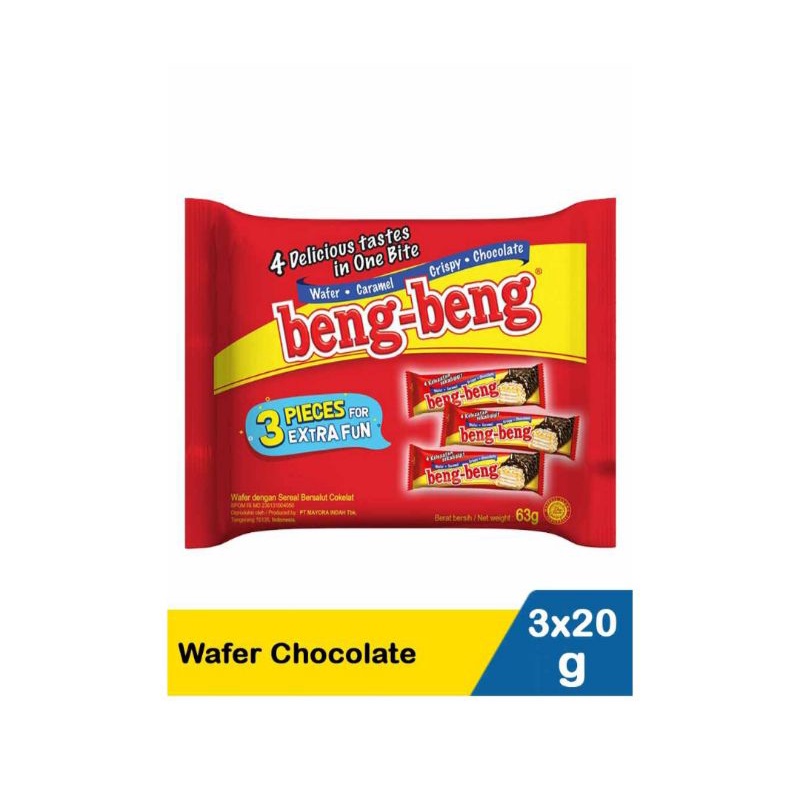 Jual Beng Beng Wafer Chocolate 3 x 20 g | Shopee Indonesia