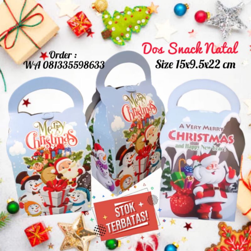 Jual Kotak Hampers Natal / Dos Snack Natal | Shopee Indonesia
